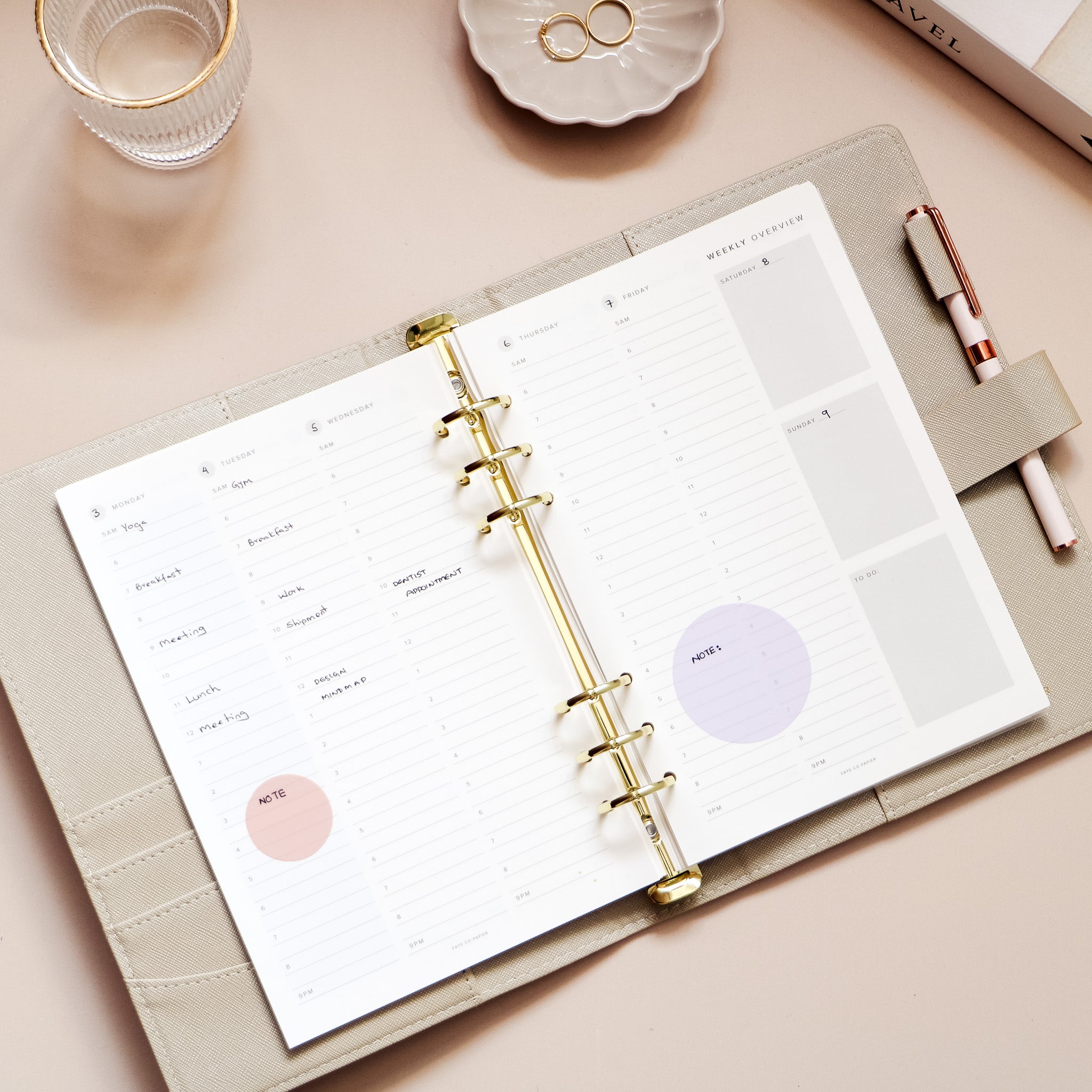 Vertical Weekly Planner Inserts | Faye Co Papier