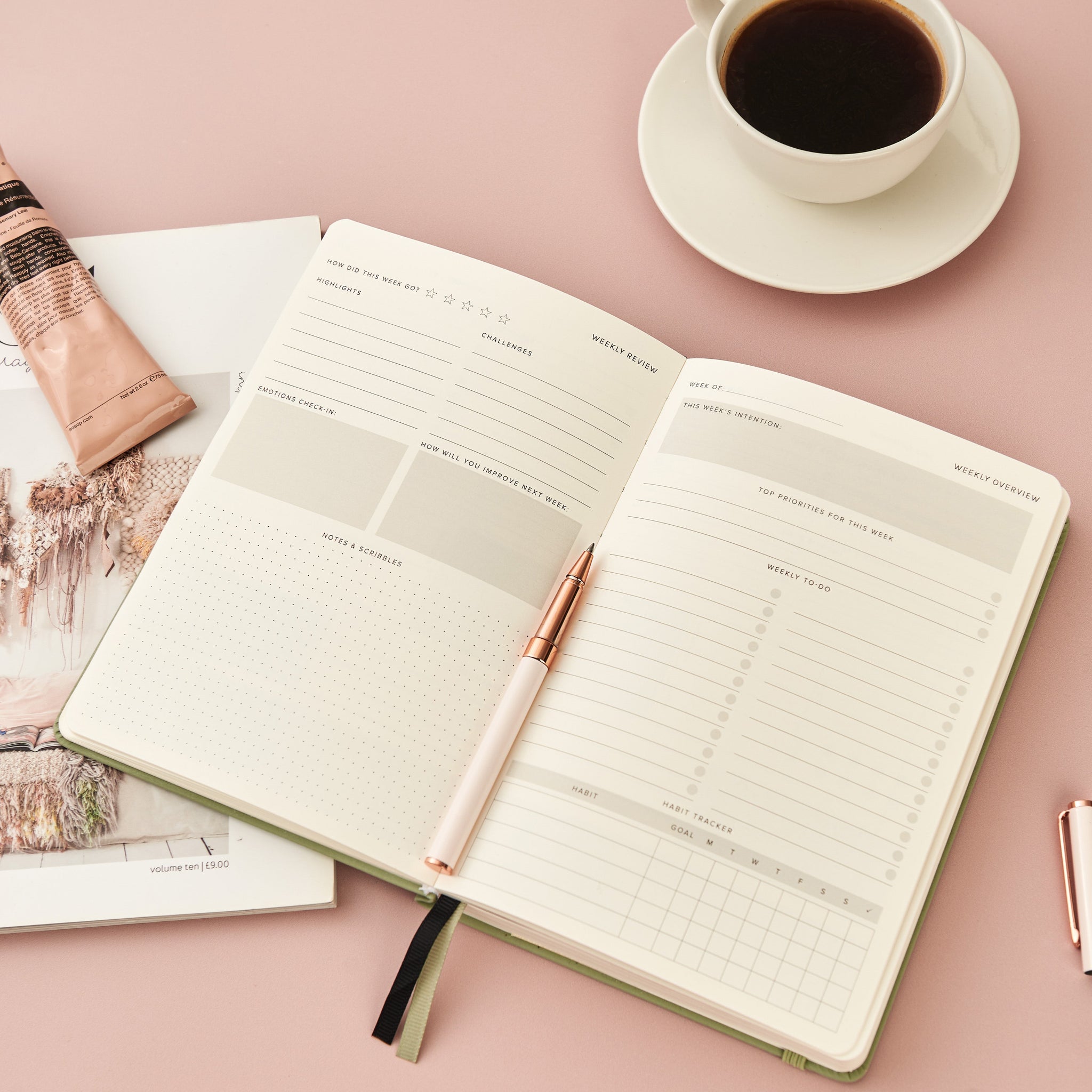 Minimal Undated Daily Planner| Productivity Planner | Faye Co Papier