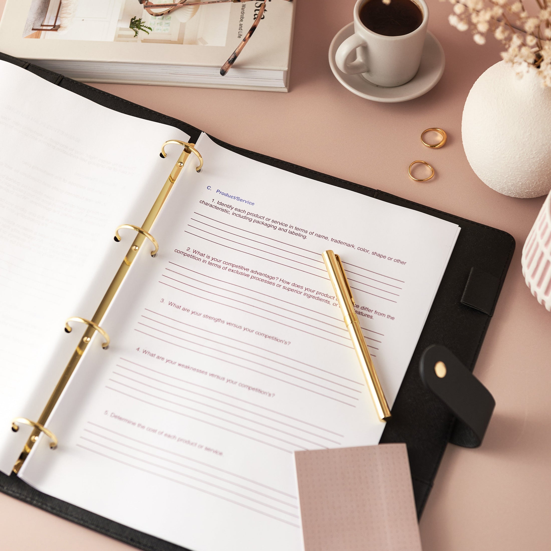 A4 Portfolio Ring Binder Organiser | Stylish | Faye Co Papier